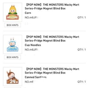 POP MART | Toys | Sealed Labubu The Monsters Wacky Mart Fridge Magnet ...